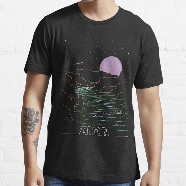 "Linear Zion Night - Zion National Parks Art" T-shirt for Sale by ...