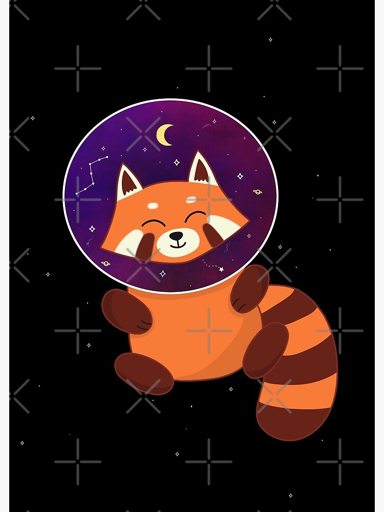 "Red panda head in the stars" Poster for Sale by galax-C | Redbubble