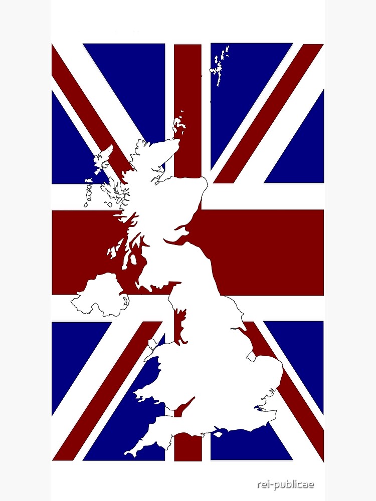 "UK flag & Outline" Poster for Sale by rei-publicae | Redbubble