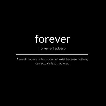 "Forever Definition" Sticker for Sale by Smashedjack | Redbubble