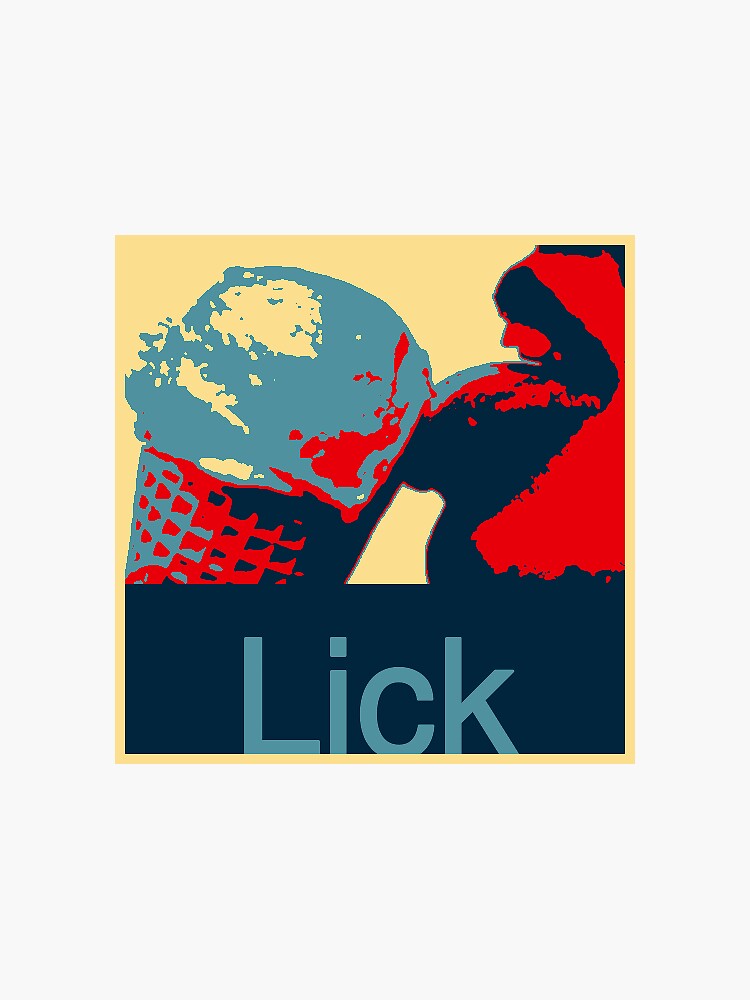 "Lick!" Sticker for Sale by Psychedelic-Fun | Redbubble
