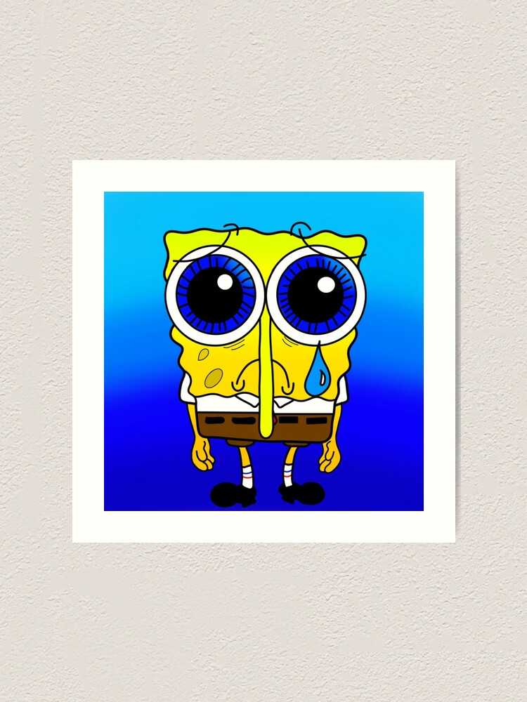 "Sad Sponge #1 (With Background)" Art Print for Sale by AlaynaKae ...