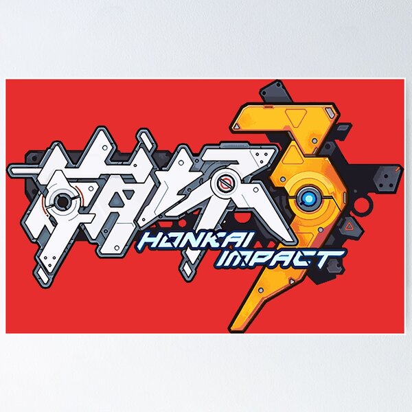 "honkai illustrasi logo" Poster for Sale by knightjamie | Redbubble