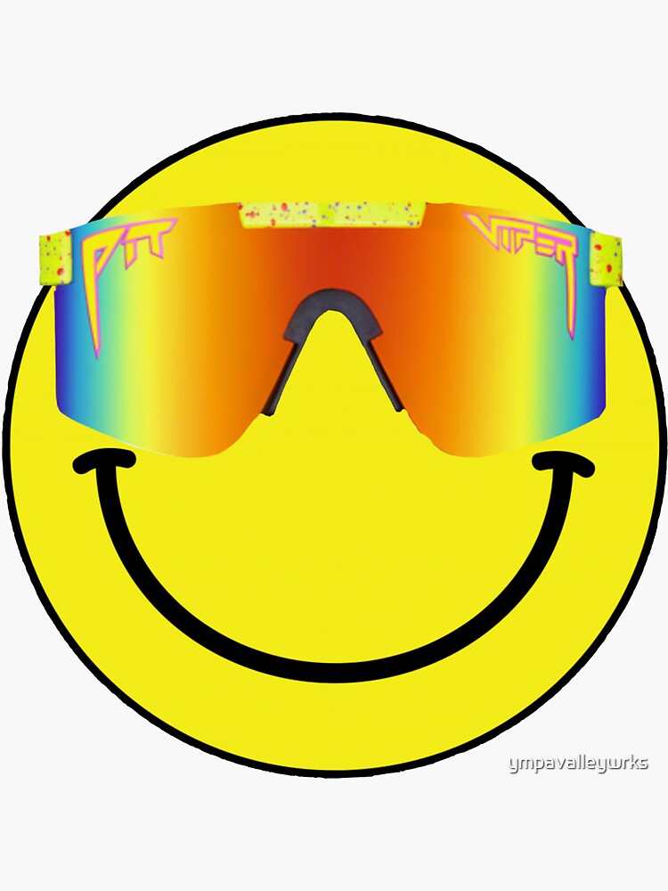 "Pit Viper Smiley Face" Sticker for Sale by ympavalleywrks | Redbubble