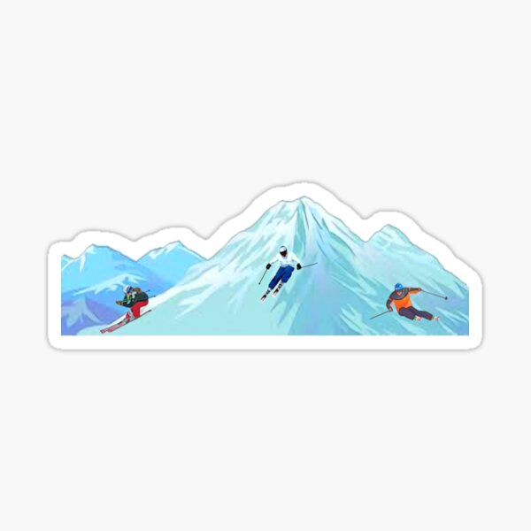"Skiing down a mountain ( Shredding some nar )" Sticker for Sale by ...