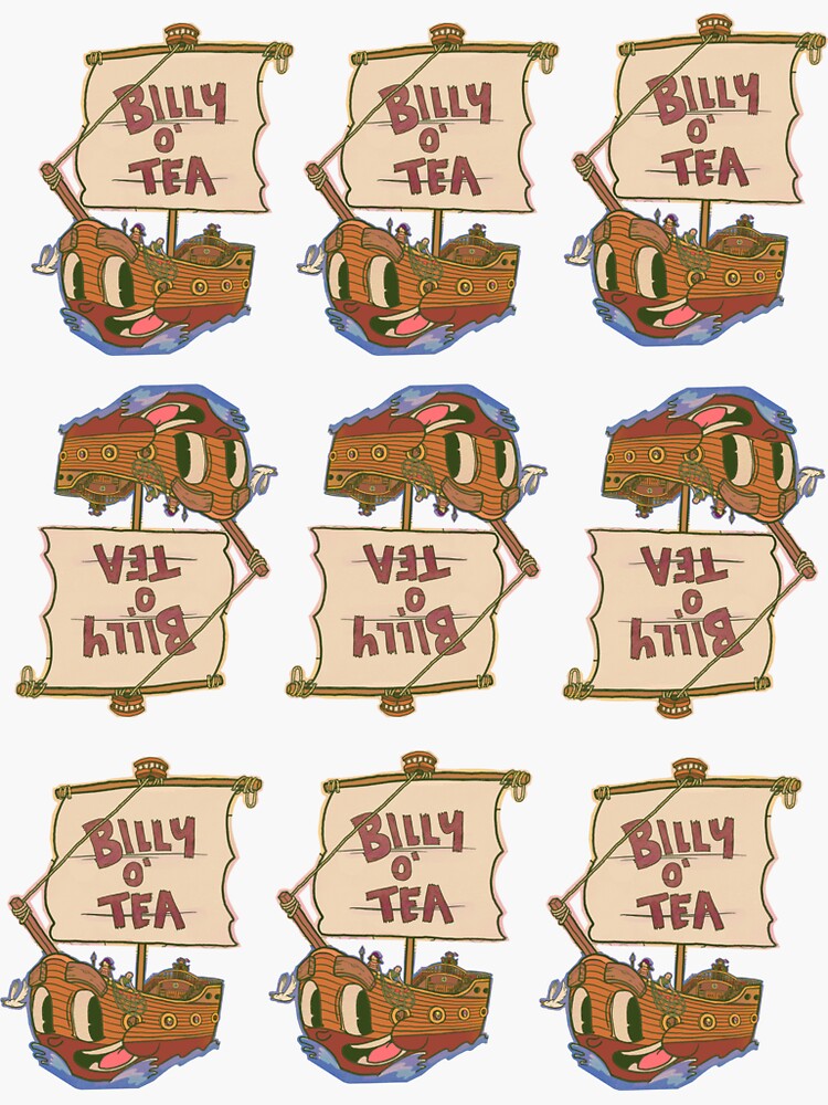 "Billy O Tea " Sticker by AFCcomics | Redbubble
