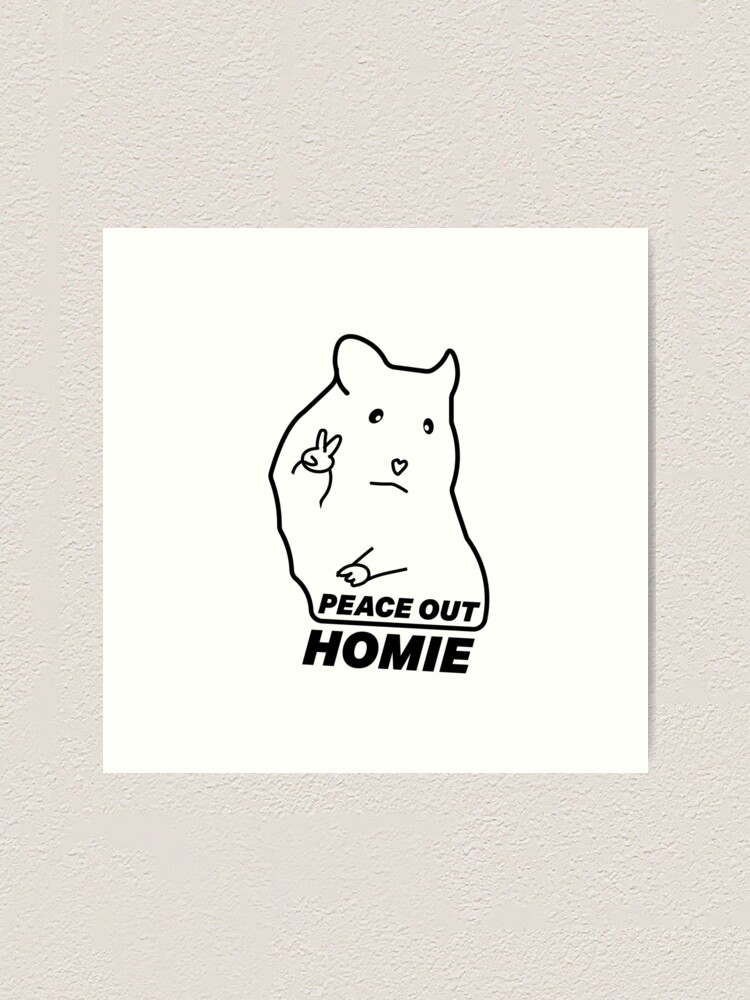 "Hamster Peace Sign Meme" Art Print by trinh | Redbubble