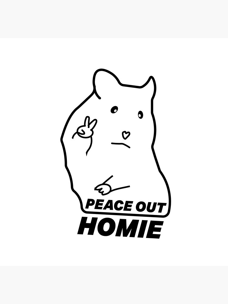 "Hamster Peace Sign Meme" Art Print by trinh | Redbubble