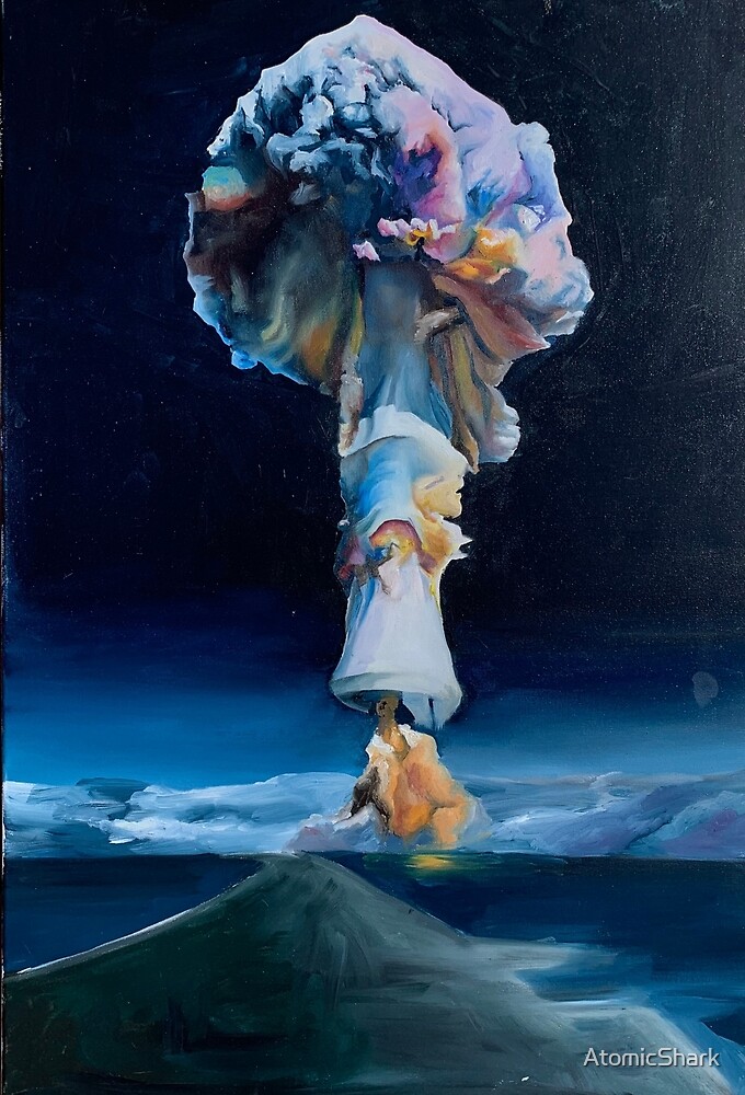 "Licorne nuclear test oil painting" by AtomicShark | Redbubble