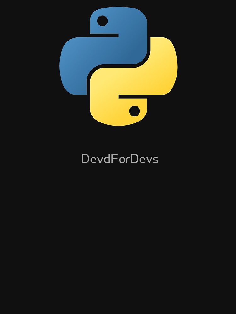 "Official Python logo black" Essential T-Shirt for Sale by DevdForDevs ...