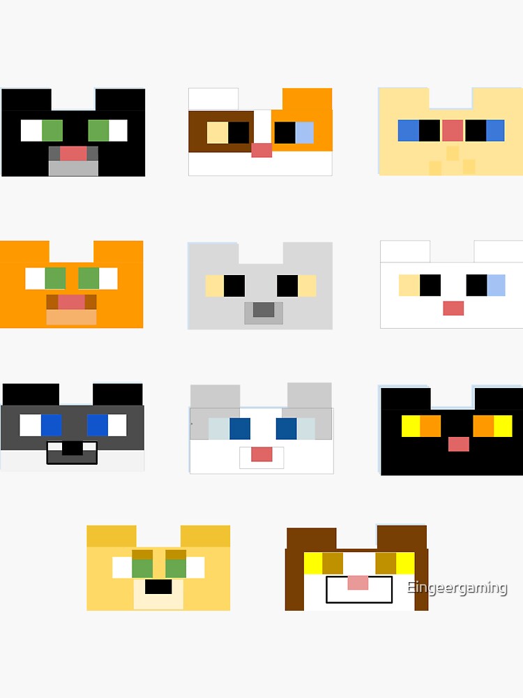 "block cats" Sticker for Sale by Eingeergaming | Redbubble