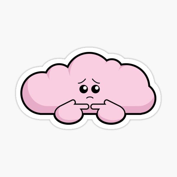 "Pink Uwu Cloud" Sticker for Sale by eliankoby2000 | Redbubble