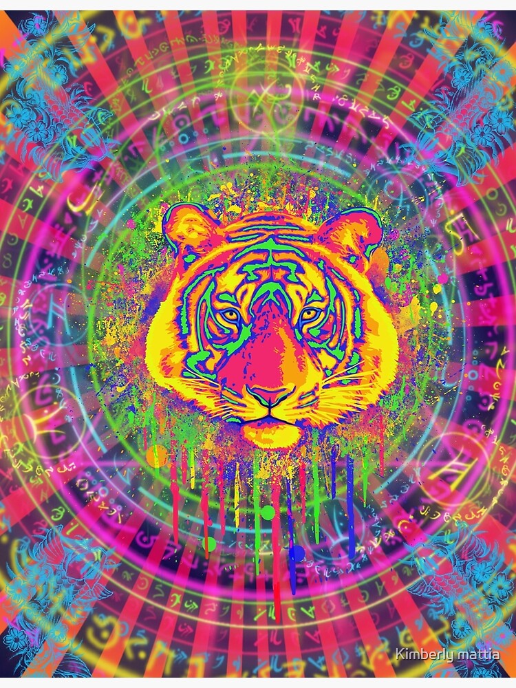 "Psychedelic tiger " Poster for Sale by Ravenfire | Redbubble