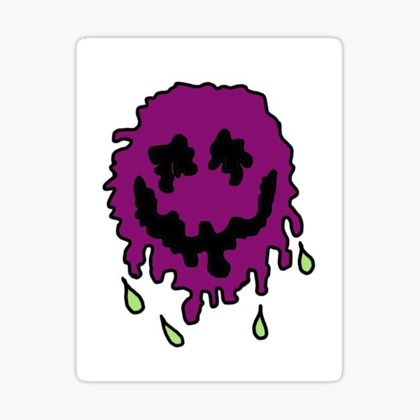 "Melting smile face " Sticker for Sale by berrybluee | Redbubble