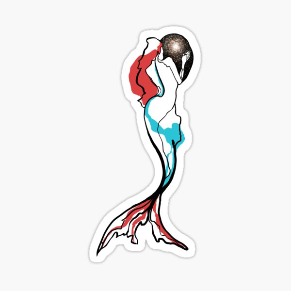 "Single Line - Mermaid" Sticker for Sale by MaxencePierrard | Redbubble