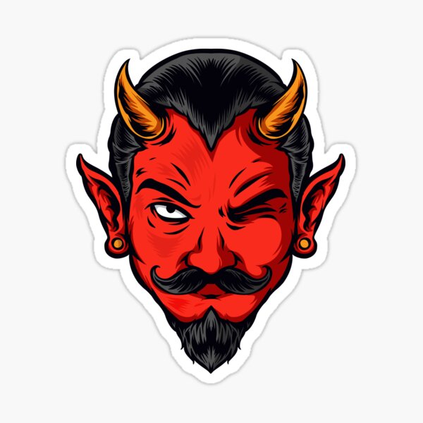 "Red Devil " Sticker for Sale by RSshirtstore | Redbubble