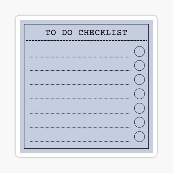 "To do checklist sticker for planner and bullet journal" Sticker for ...