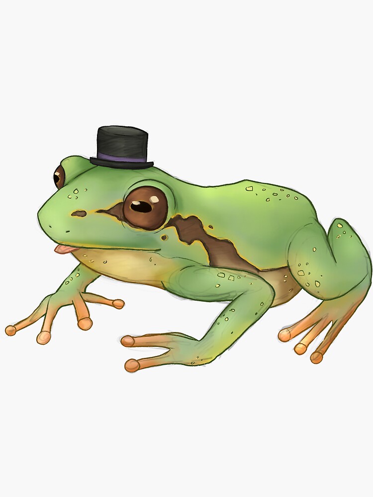 "TopHat Frog" Sticker for Sale by zellavie | Redbubble