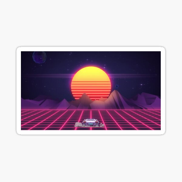 "80's Space Car" Sticker by hinomaru17 | Redbubble