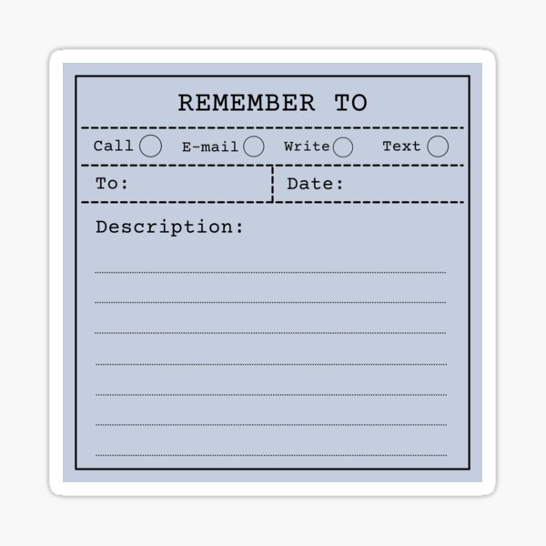 "Remember to sticker for planner and bullet journal Sticker" Sticker ...