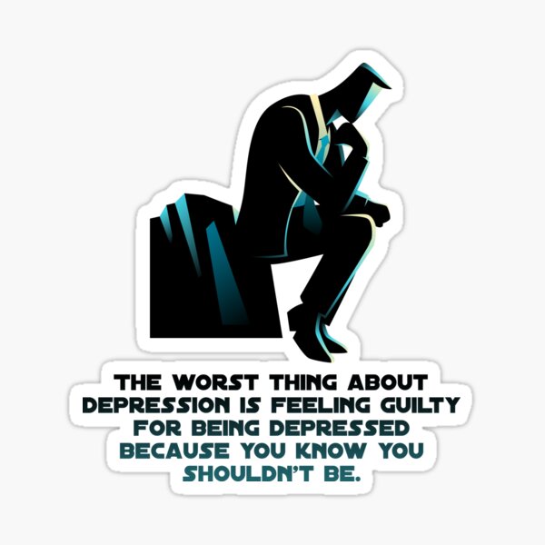 "Sad man depresion" Sticker for Sale by gramat2021 | Redbubble