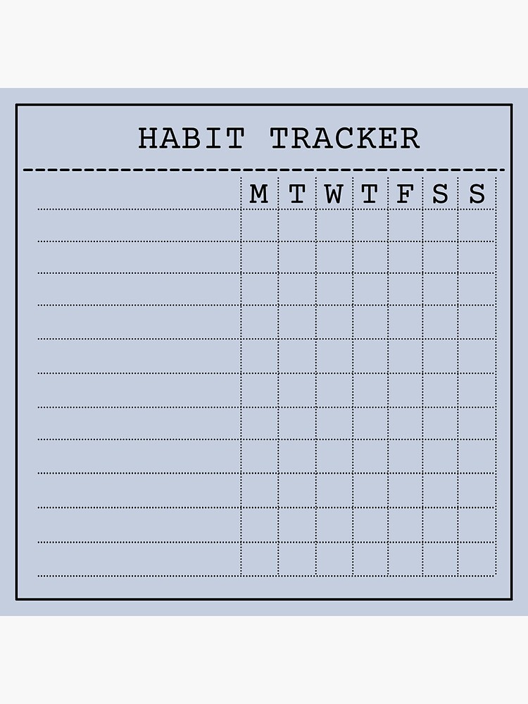 "Habit tracker sticker for planner and bullet journal Sticker" Sticker ...