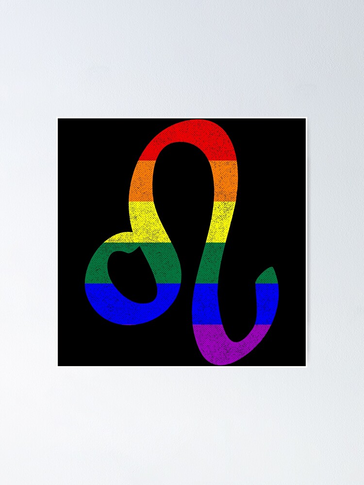 "LGBT Gay Pride Flag Leo Zodiac Sign" Poster by valador | Redbubble