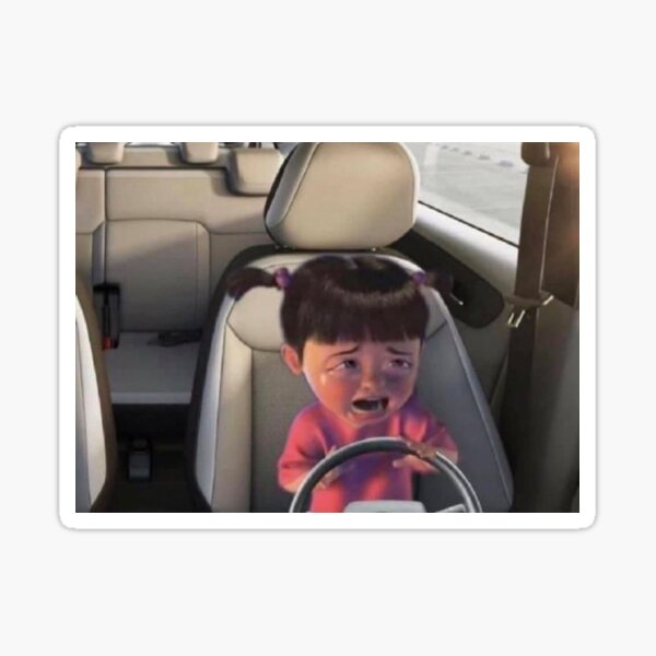 "Crying Boo driving" Sticker for Sale by fazar8 | Redbubble