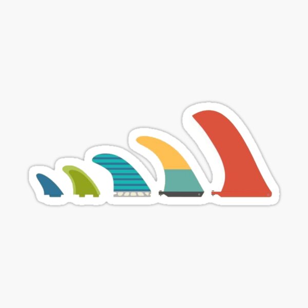 "Surf fins " Sticker for Sale by Surf-Store | Redbubble