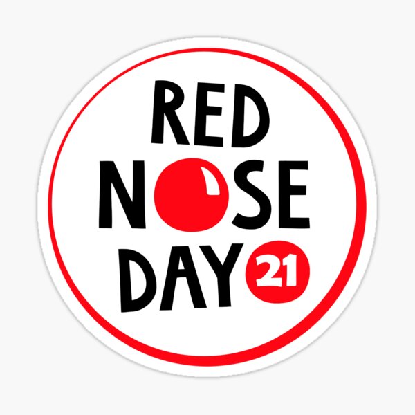 "Red Nose Day 2021 " Sticker for Sale by zidaneaz | Redbubble