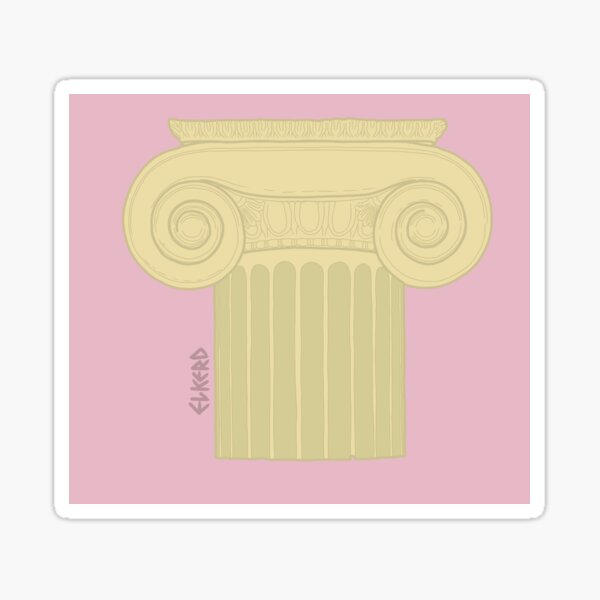 "Greek Ionian Column" Sticker for Sale by elkeclose | Redbubble