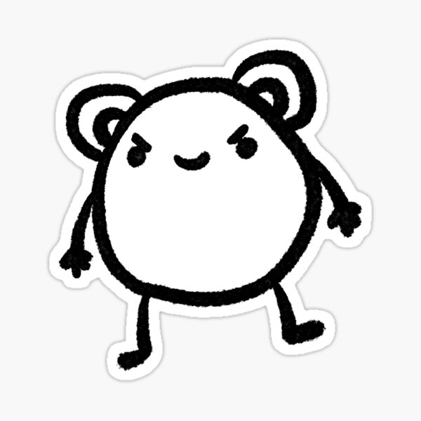 "Cute angry blob" Sticker by themysterynoob | Redbubble