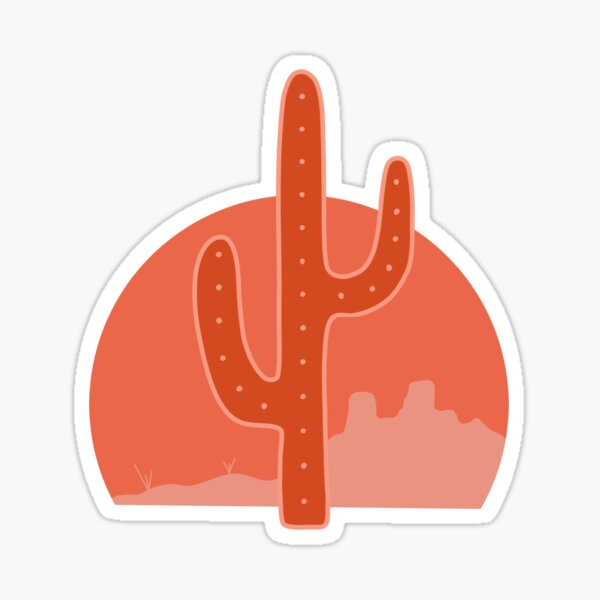 "Pink Desert Cactus" Sticker for Sale by rodrigoledesma | Redbubble