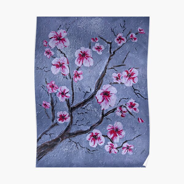 "Japanese sakura tree" Poster for Sale by OllyVArt | Redbubble