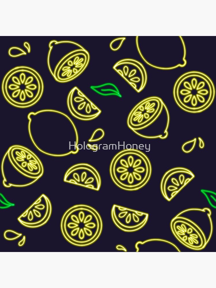 "Neon Lemons" Poster for Sale by HologramHoney | Redbubble