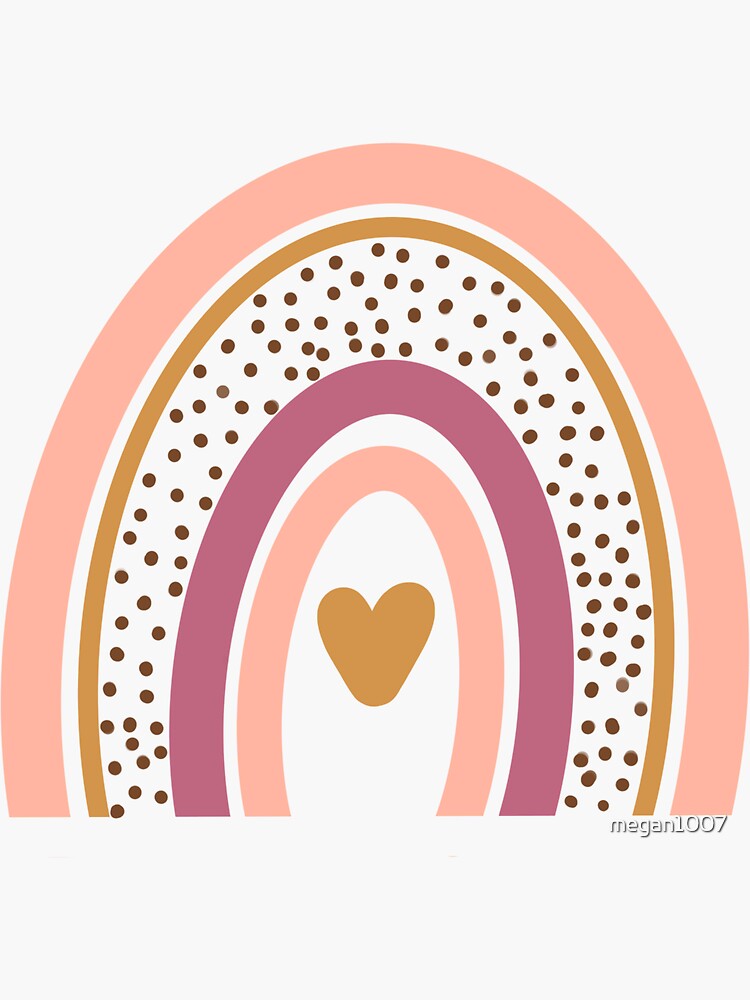 "Pink boho rainbow " Sticker by megan1007 | Redbubble