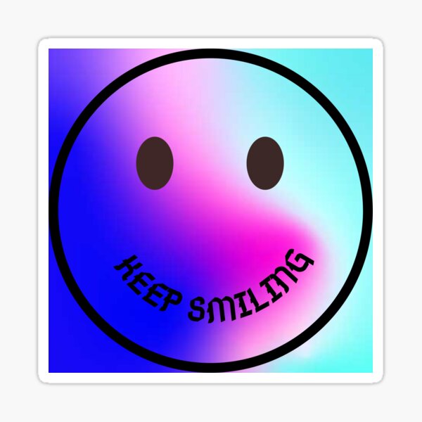 "Keep Smiling " Sticker for Sale by Gracefied | Redbubble