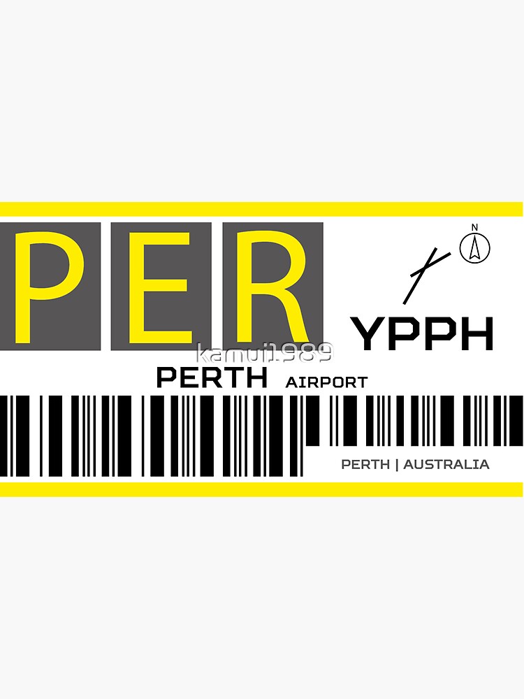 "Destination Perth Airport" Sticker by kamui1989 | Redbubble