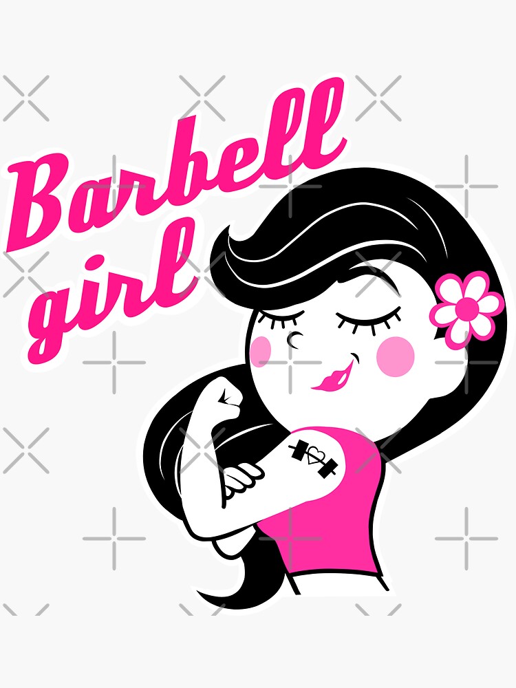 "Barbell Girl" Sticker for Sale by Tim Addison | Redbubble