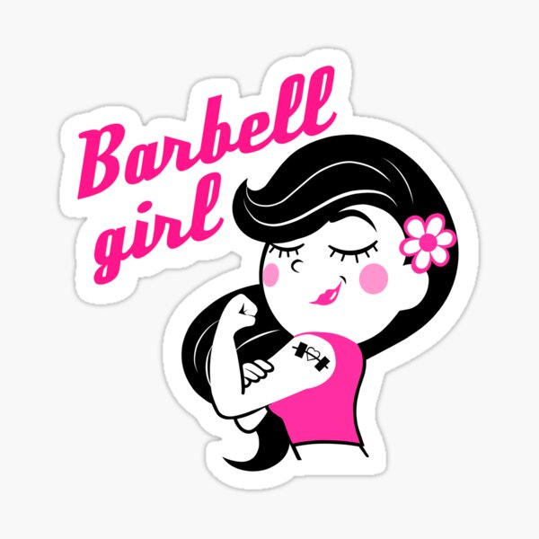 "Barbell Girl" Sticker for Sale by Tim Addison | Redbubble