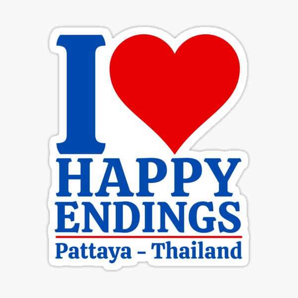 "Happy Endings - Pattaya - Thailand" Sticker for Sale by Scubaloppy ...