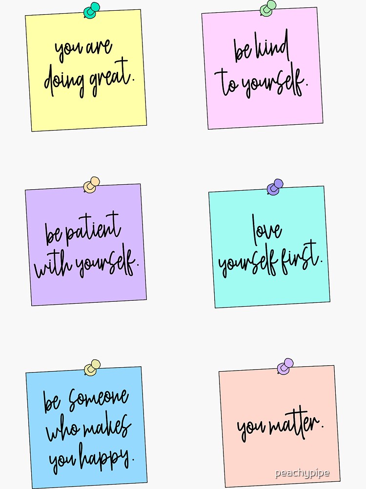 "personal reminder sticker set - self love" Sticker for Sale by ...