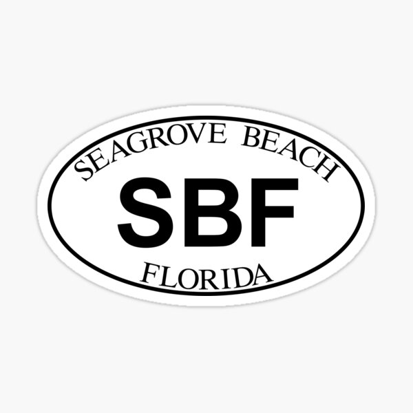 "SEAGROVE BEACH FLORIDA EURO OVAL" Sticker for Sale by MyHandmadeSigns ...
