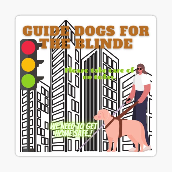 "Guide Dogs for the Blind" Sticker for Sale by pove | Redbubble
