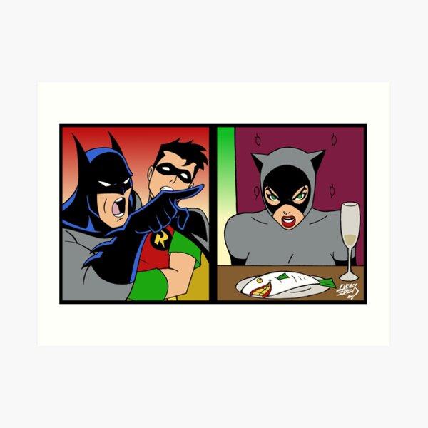 "Bat Yelling at Cat Meme" Art Print for Sale by weaponx5203 | Redbubble