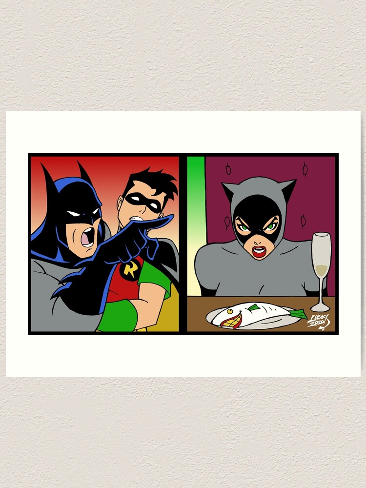 "Bat Yelling at Cat Meme" Art Print for Sale by weaponx5203 | Redbubble