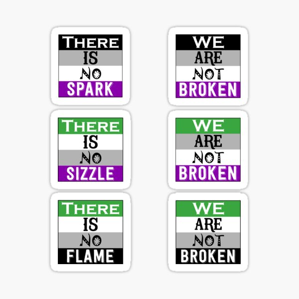 "Aro Ace Flag Sticker Combo - Aromantic Asexual Flags" Sticker by ...