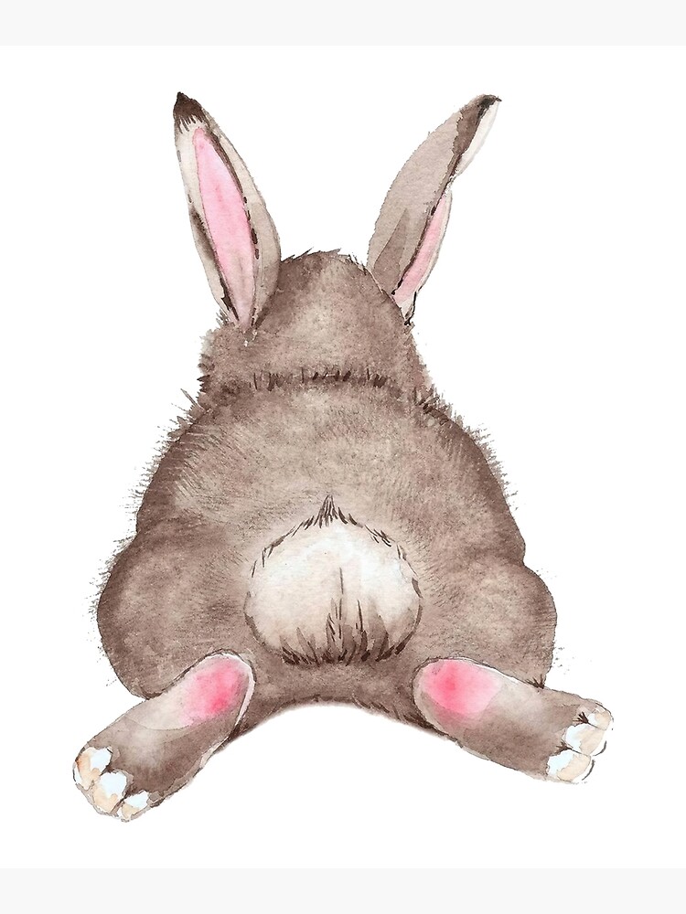 "Happy Easter With Cute Rabbit's Bum" Photographic Print for Sale by ...