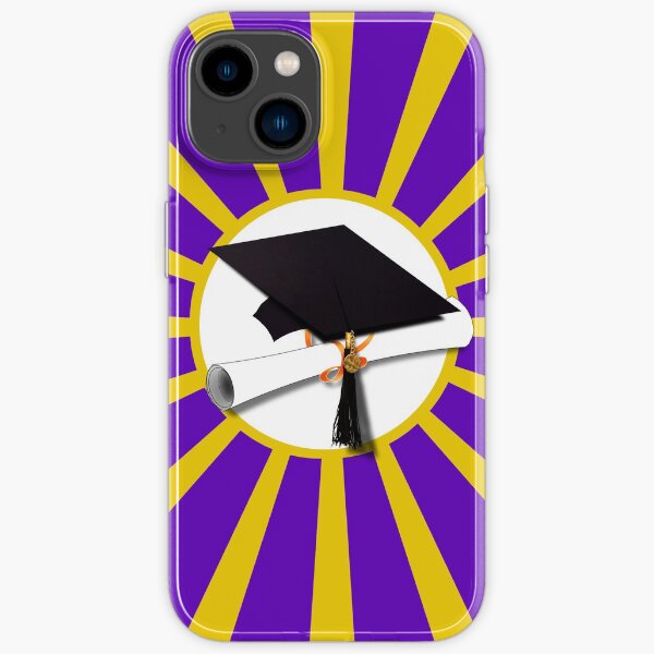 "Purple and Gold School Colors Graduation " iPhone Case for Sale by ...