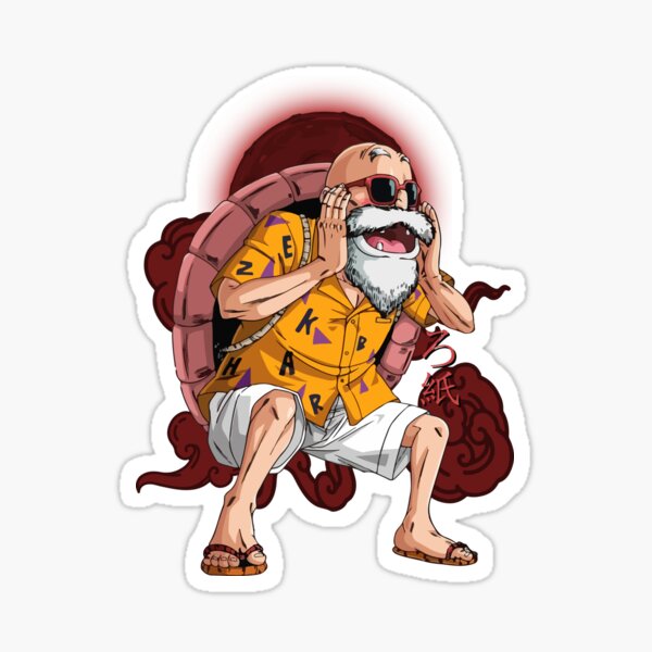 "Master Roshi - Dragon Ball" Sticker for Sale by reelanimedragon ...